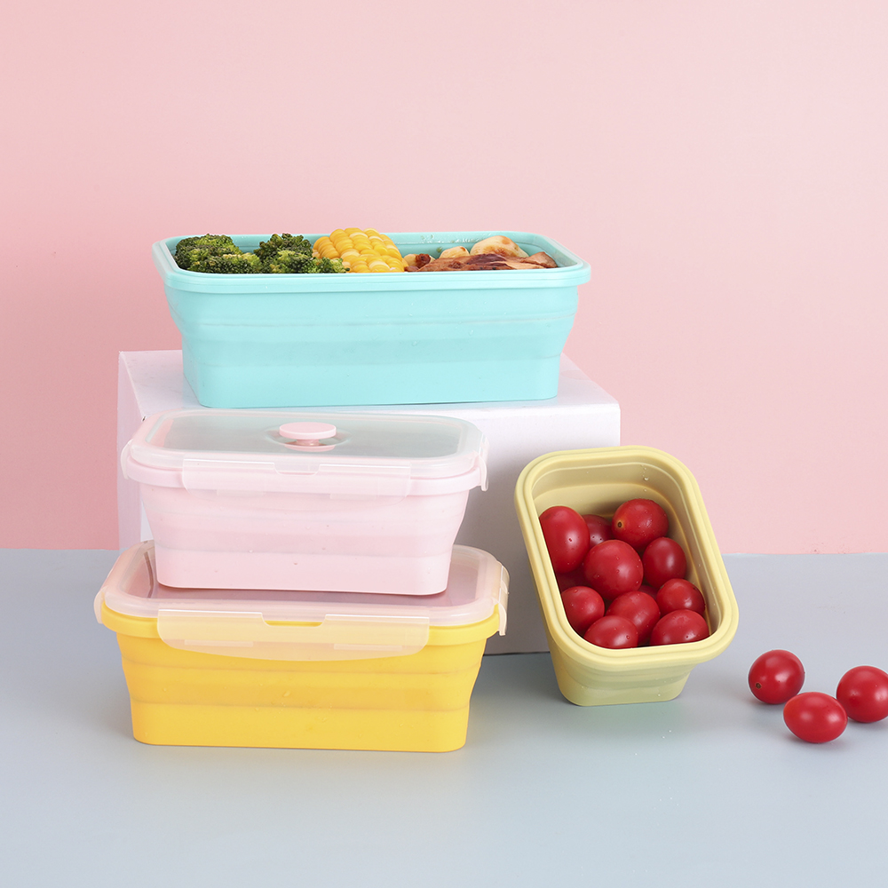 Custom Collapsible Silicone Lunch Box for Kids