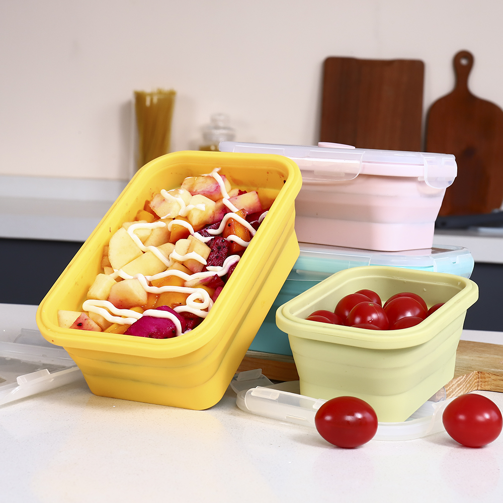 Custom Collapsible Silicone Lunch Box for Kids