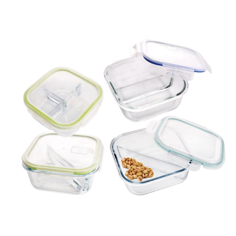 Round Glass food container Sets Glass Fresh Box