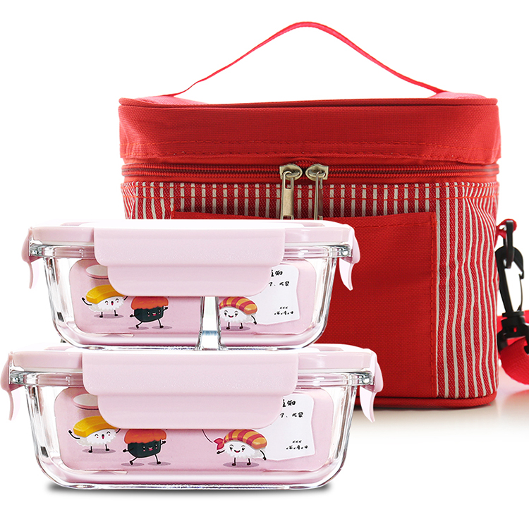 Bento Food Container Pyrex Borosil Glass Lunch Box